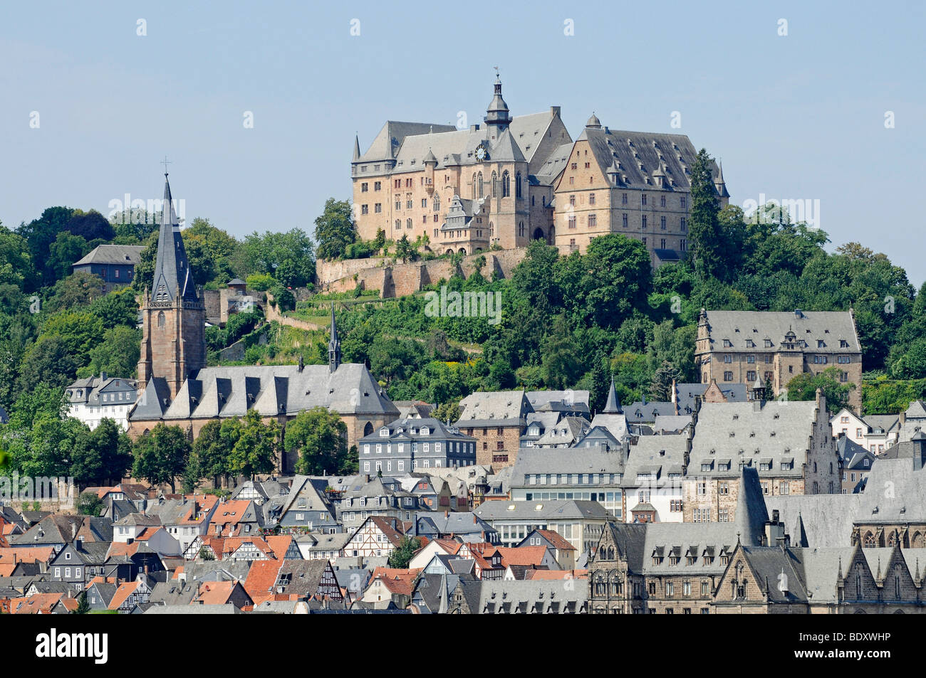 Landgrave castle with university museum and parish church st marien hi ...