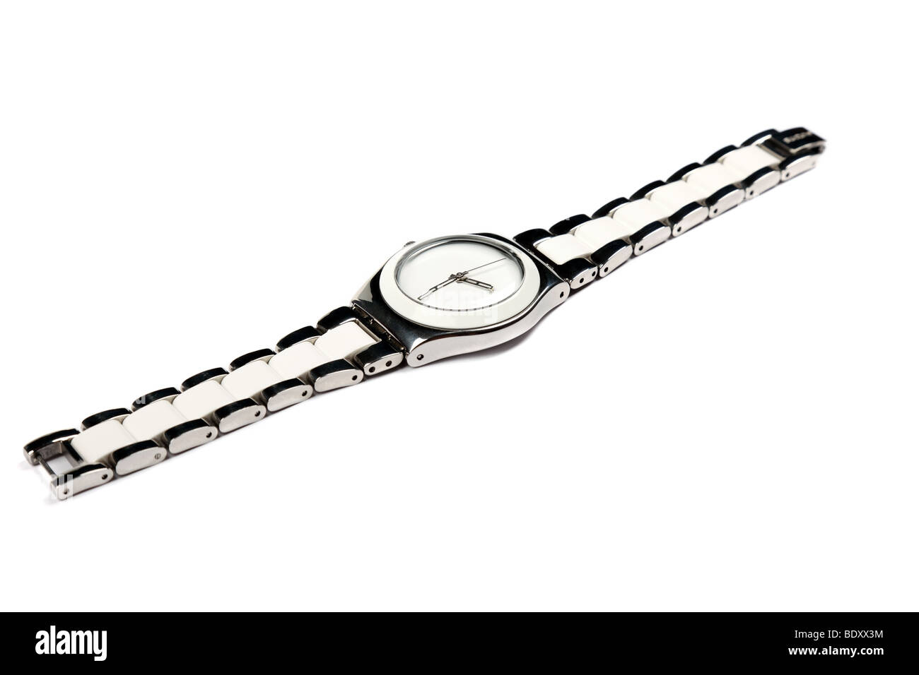 Studio shot of modern woman watch isolated on white background Stock ...