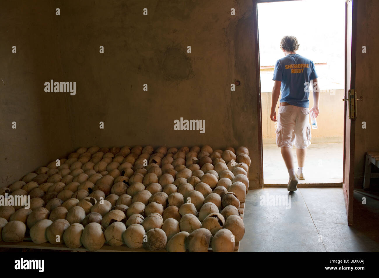 An English public schoolboy leaves a room full of skulls of victims ...