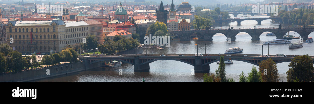 View of the bridges over the Vltava river, Prague, CZ Stock Photo - Alamy