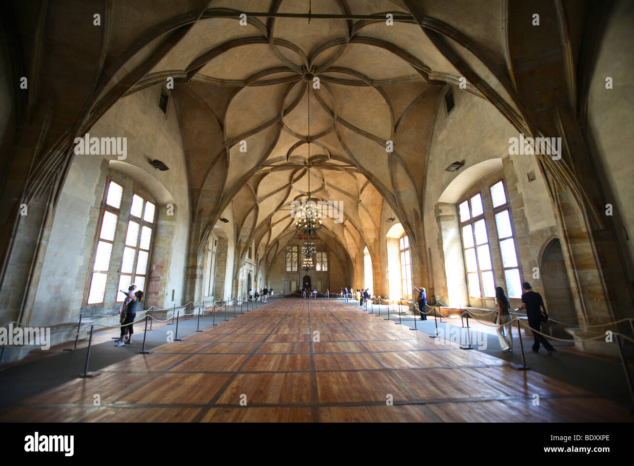 Vladislav Hall in the Hradcany Castle, Prague, Czech Republic Stock ...