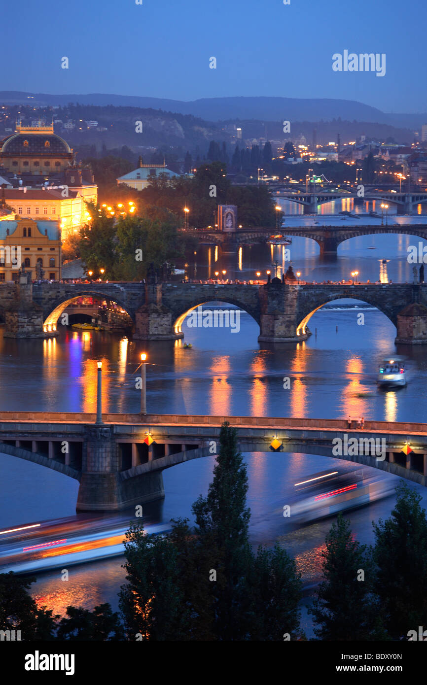 View of the bridges over the Vltava river, Prague, CZ Stock Photo - Alamy