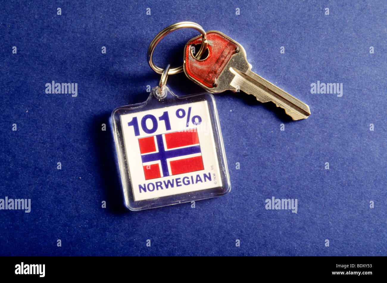national Norwegian 101% pride keychain Stock Photo - Alamy