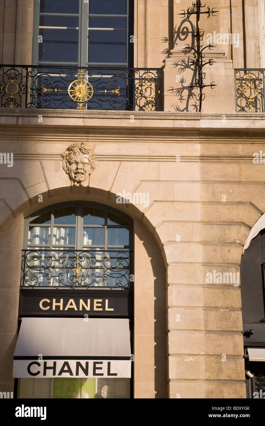Chanel Shop, Facade in Place Vendome Square, Paris, France Stock Photo ...