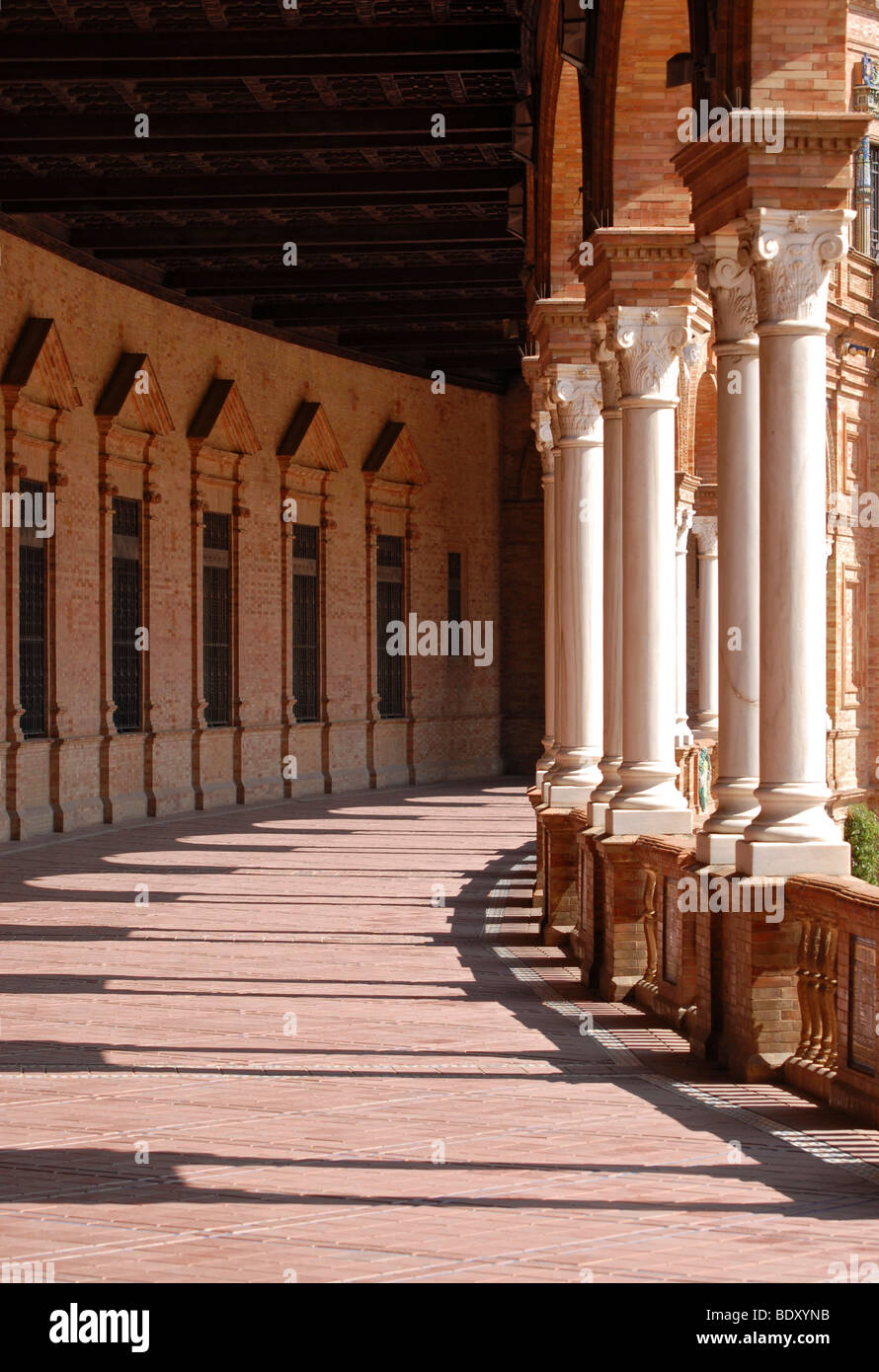 Columns of Plaza de Espana, constructed for the Spanish-American ...
