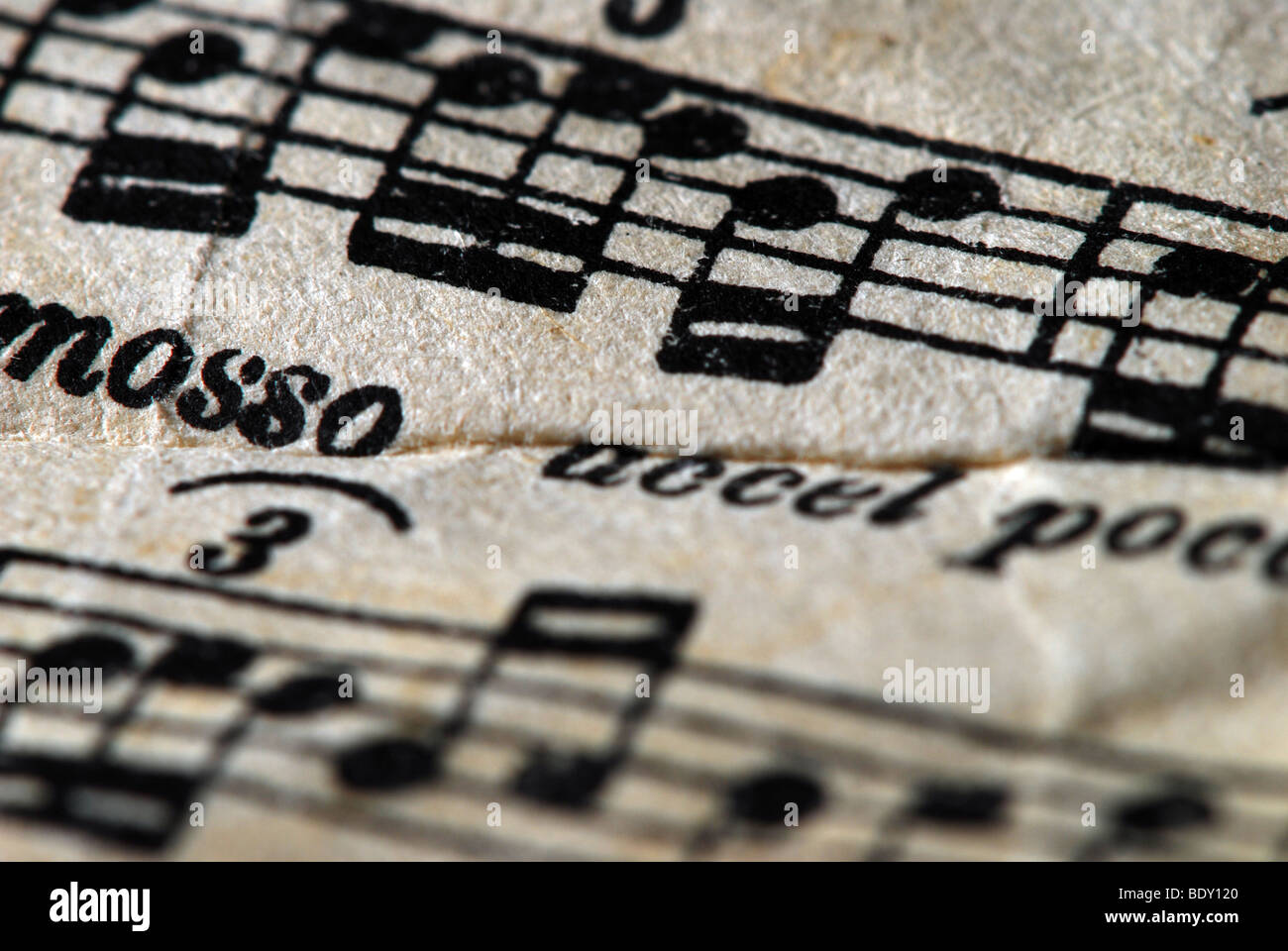 Sheet music, close up Stock Photo - Alamy