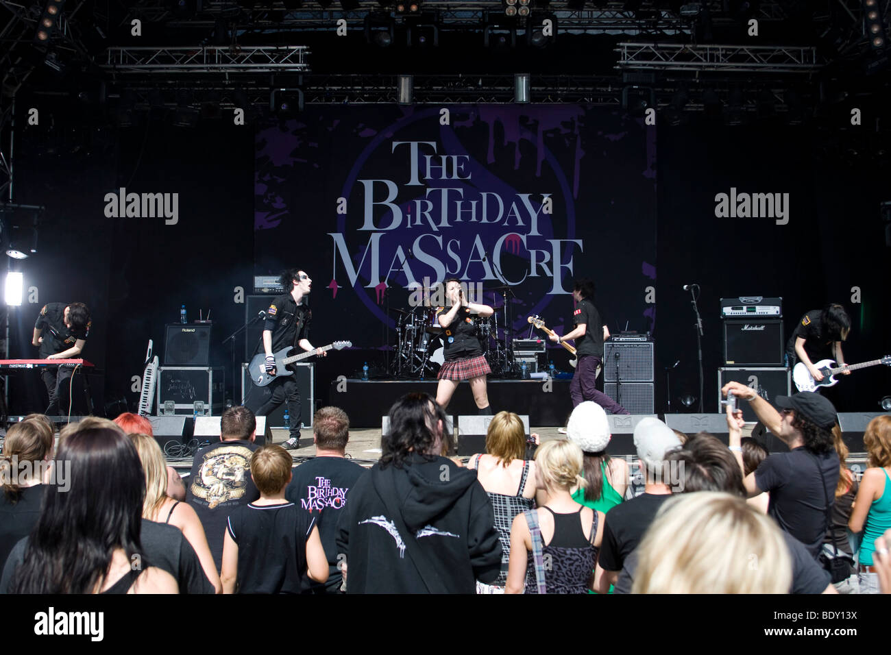 Canadian synthrock band The Birthday Massacre live at the Heitere Open ...