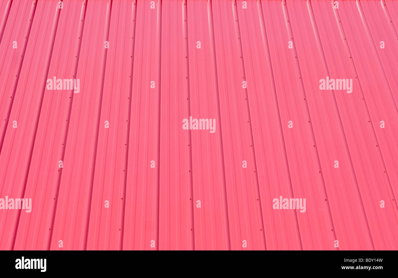 Pattern of a red steel roof Stock Photo - Alamy