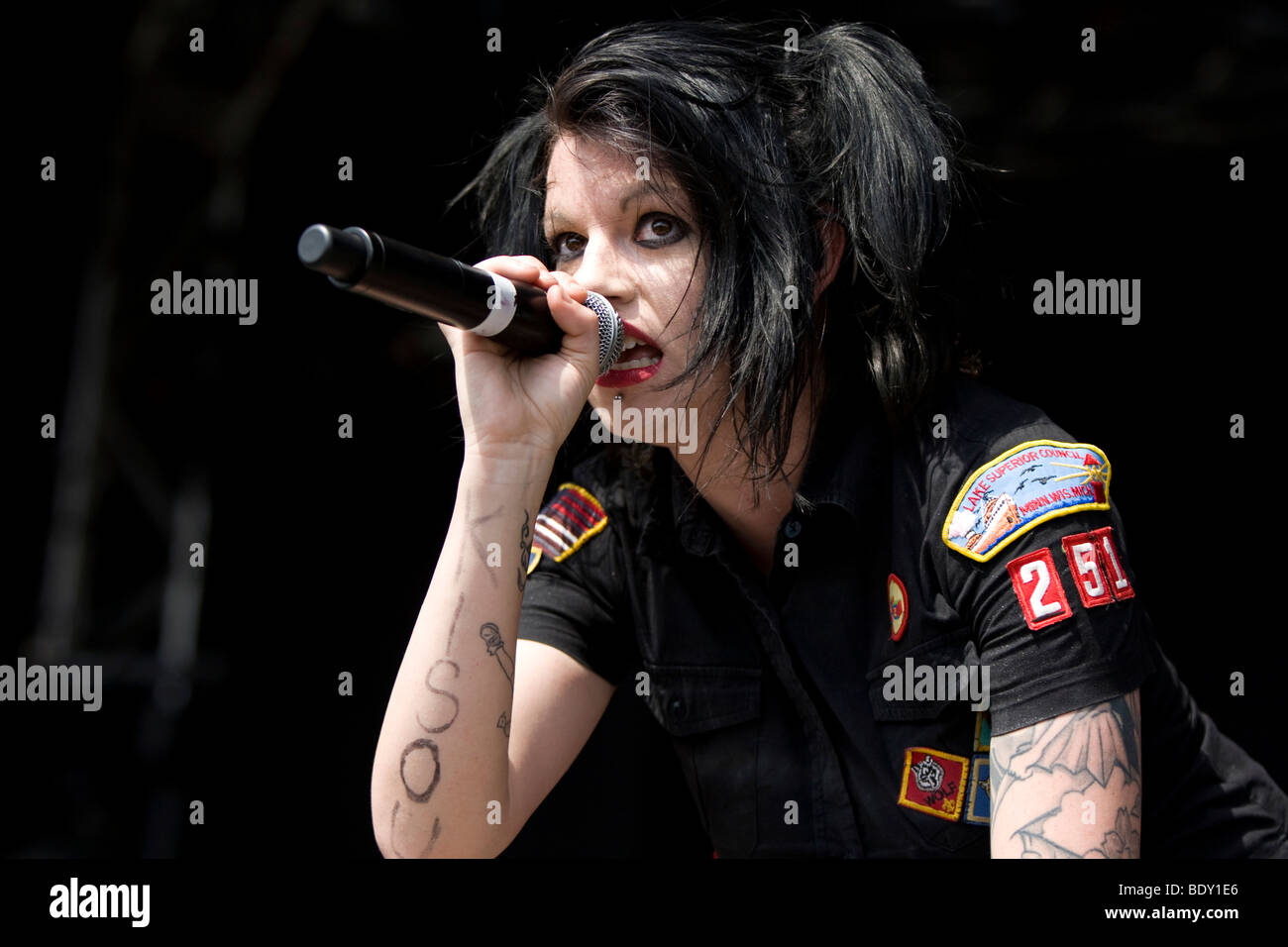 Singer and frontwoman Chibi of the Canadian synthrock band The Birthday ...