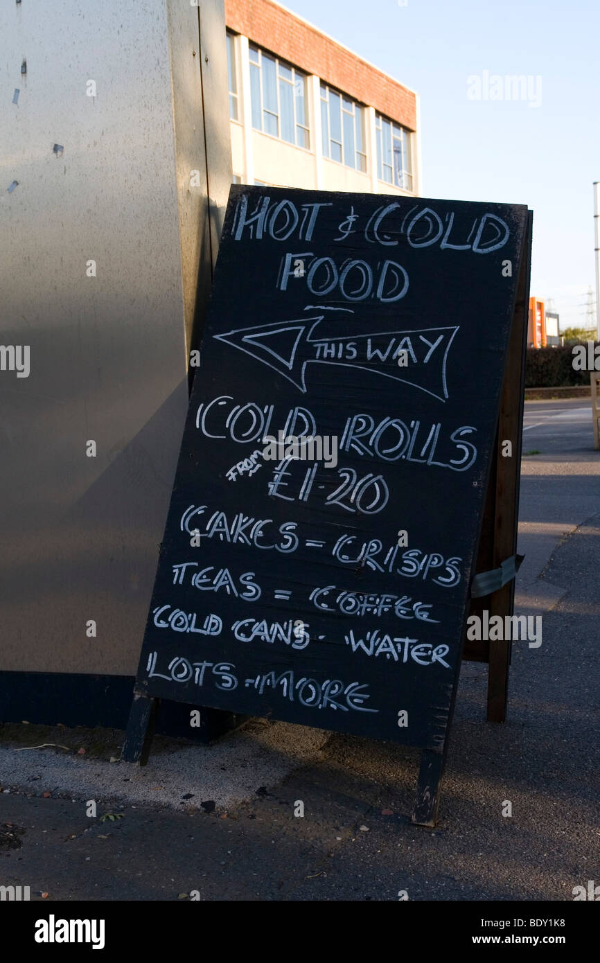 Hot and Cold Food sign Stock Photo - Alamy