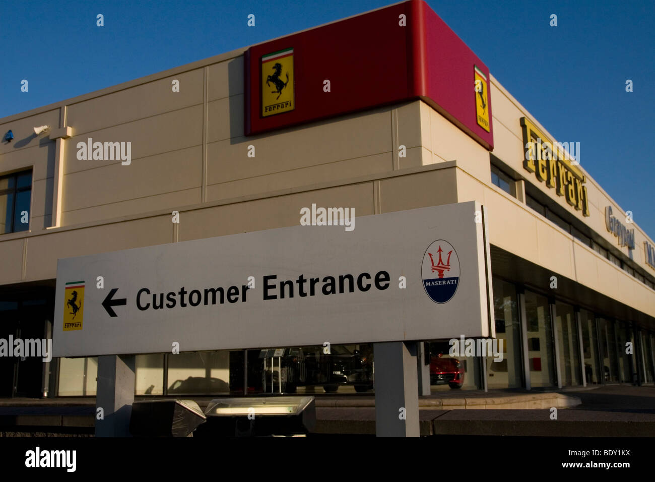 A maserati / Ferrari garage Stock Photo - Alamy