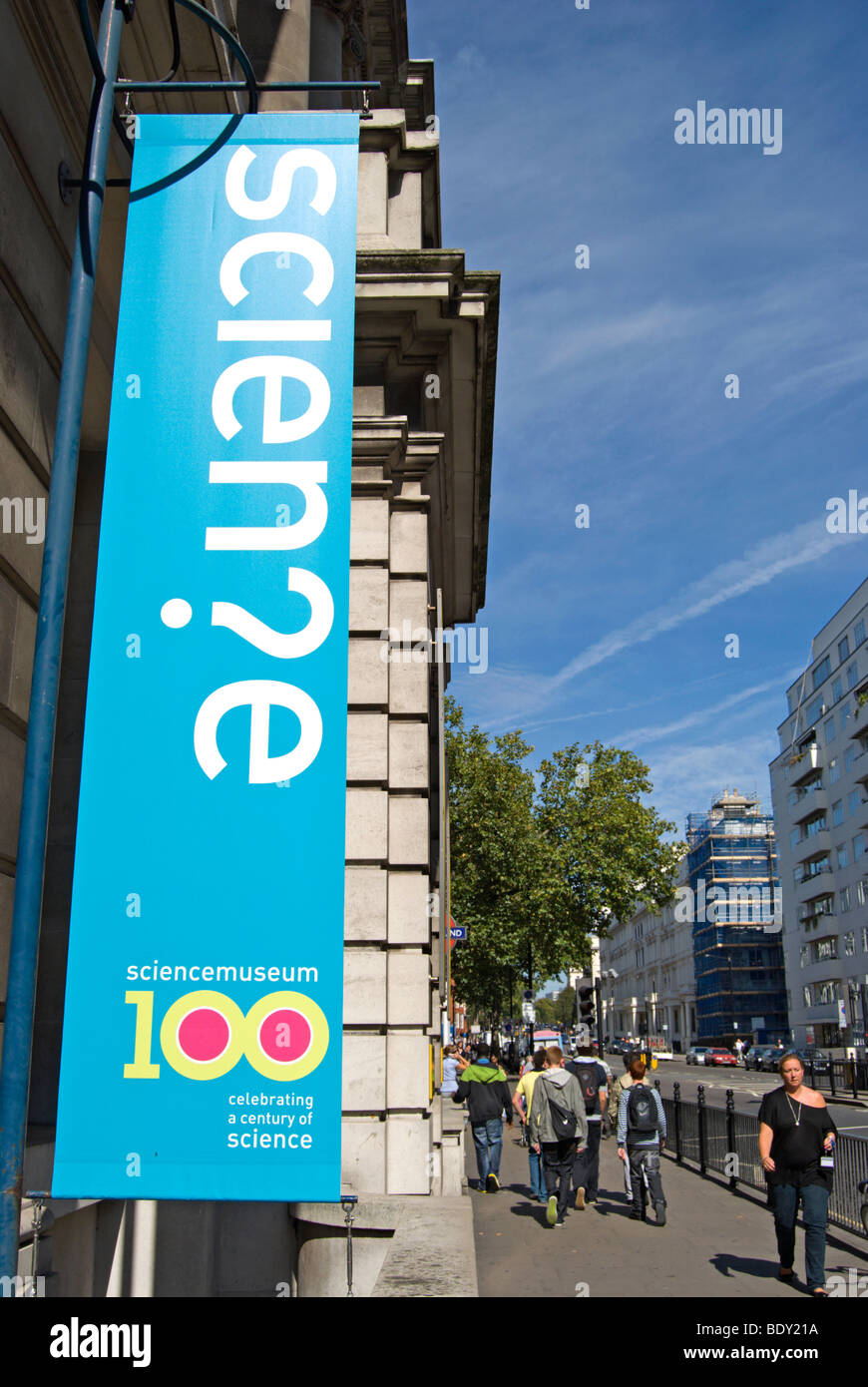 banner at the science museum, south kensington, london, england ...