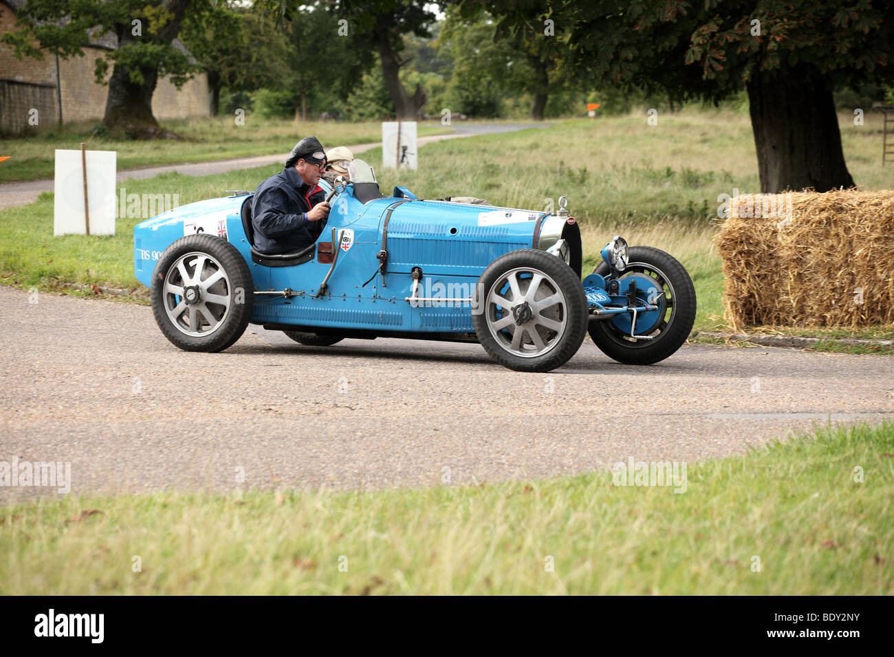 A real Bugatti on the Tour Britannia car 6 7th September 2009 Stock ...