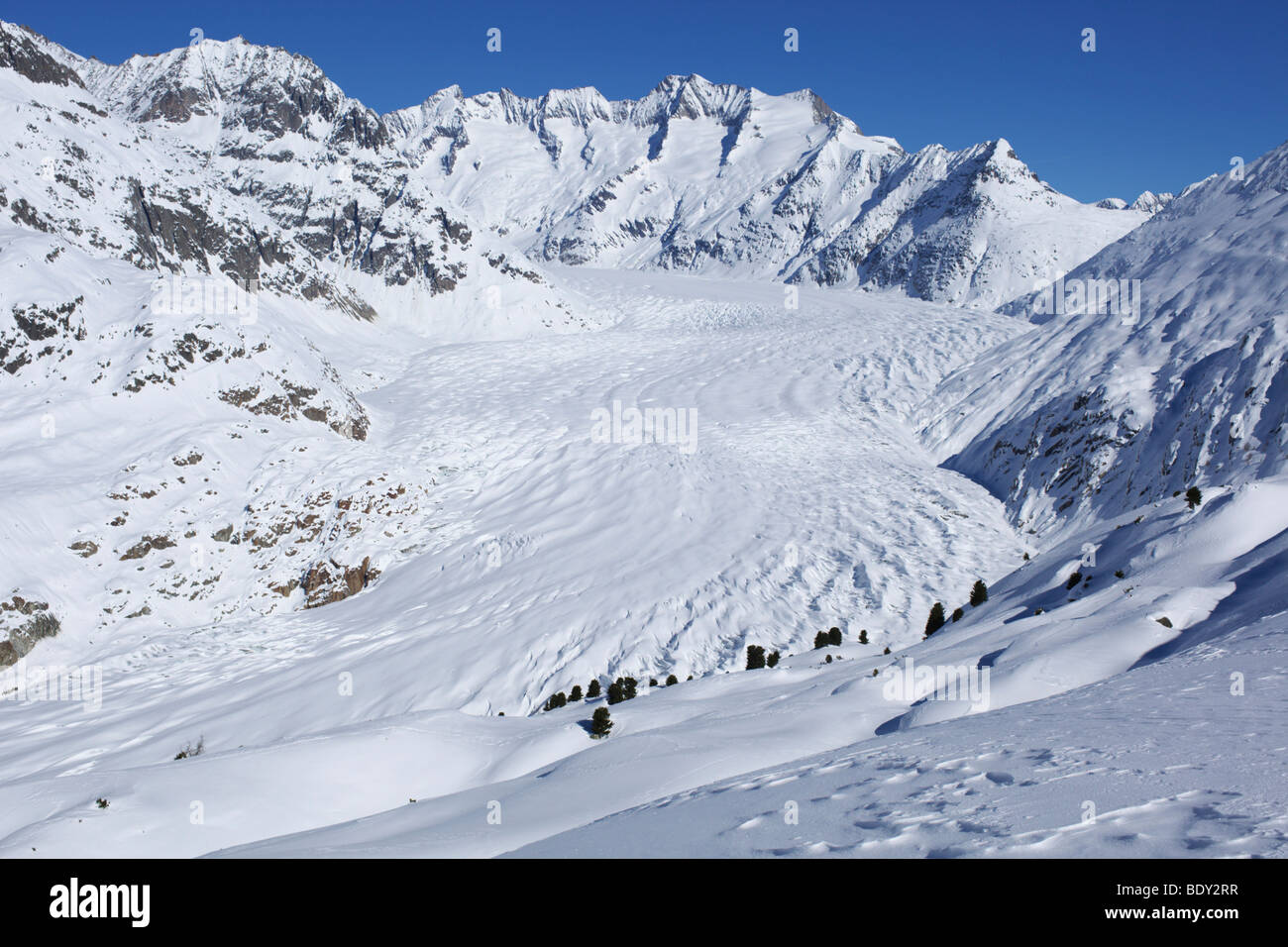 Berge am aletschgletscher hi-res stock photography and images - Alamy