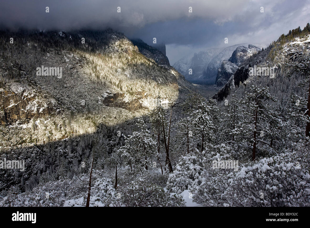 Yosemite Valley Clearing Winter Storm