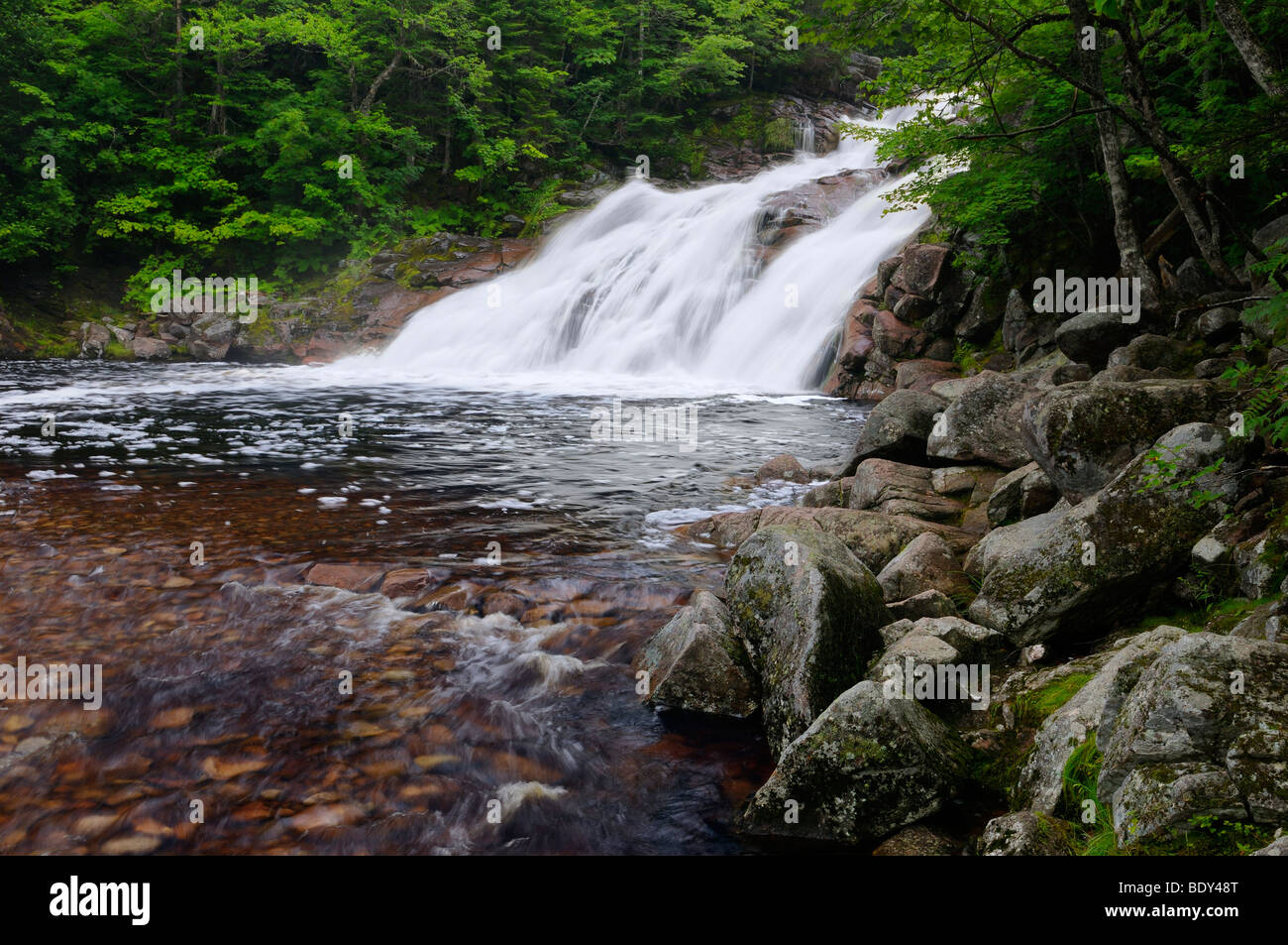 Mary Ann Falls and river in the wilderness of Cape Breton Highlands ...