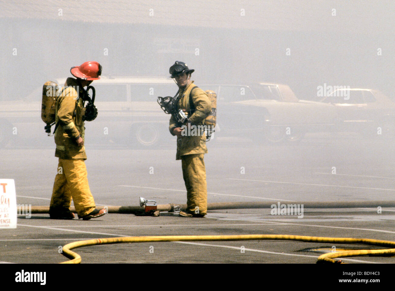 firemen talk discuss event technique skill procedures safety just ...