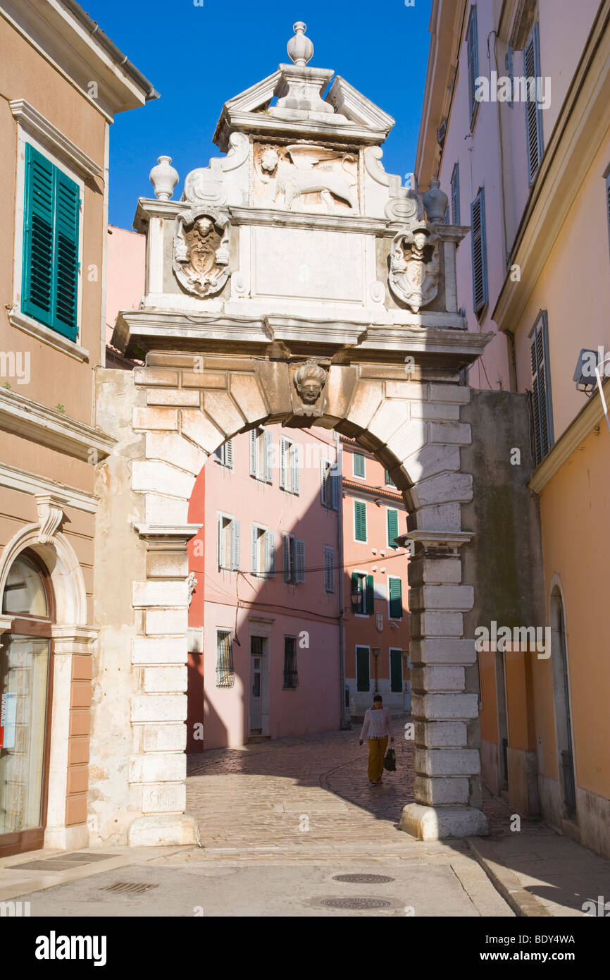 Balbi's Arch, Grisia Street, Rovinj, Istria, Croatia, Europe Stock ...