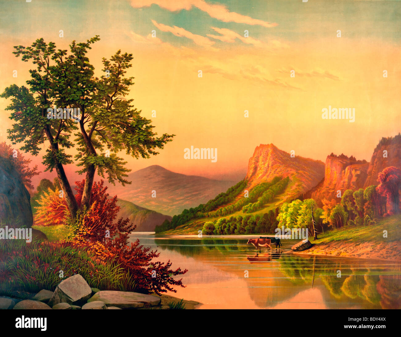 River painting hi-res stock photography and images - Alamy