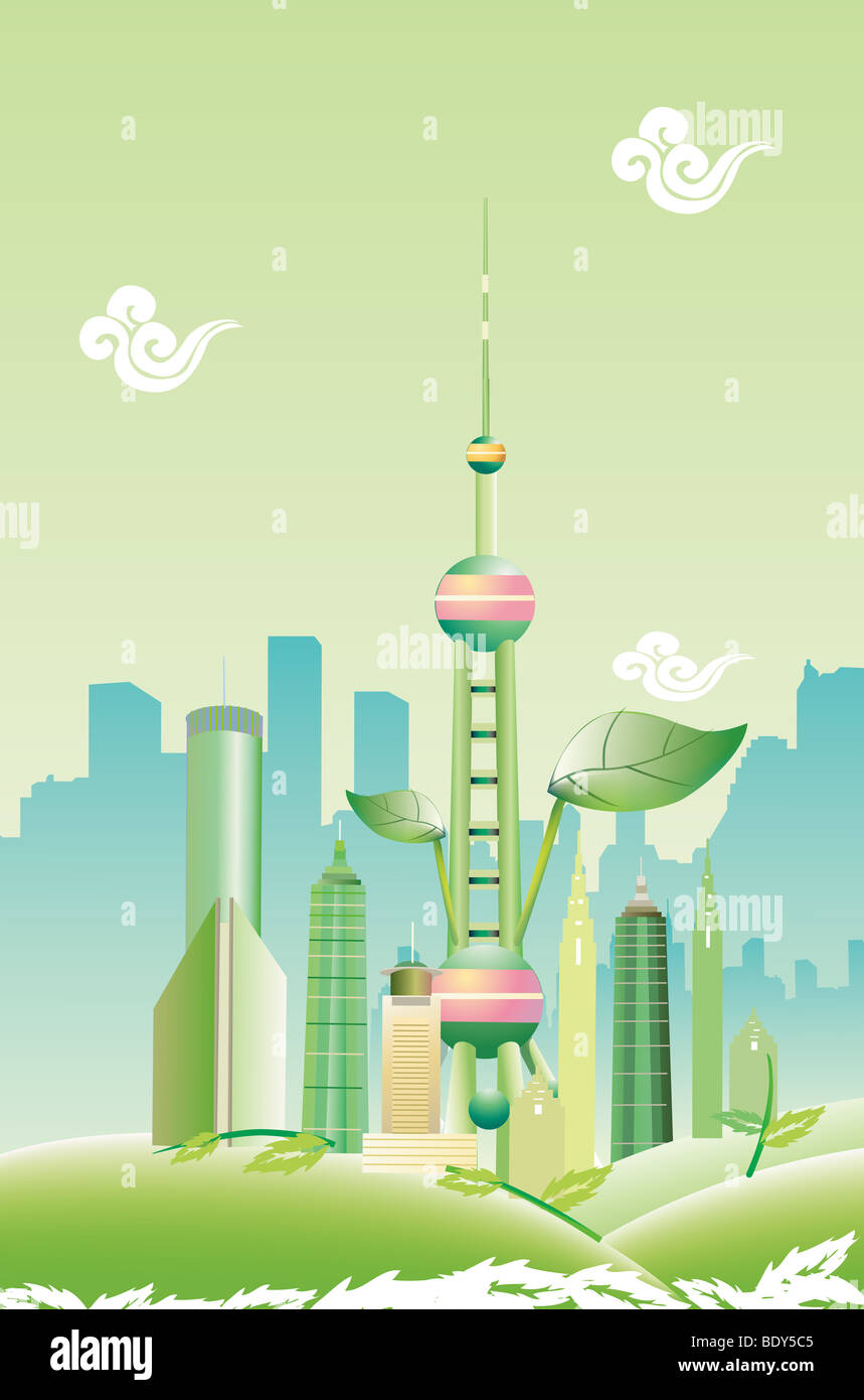 World EXPO Shanghai,Illustration Stock Photo - Alamy