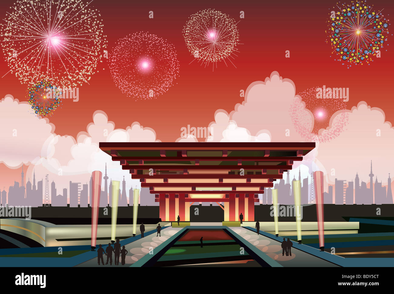 Shanghai illustration hi-res stock photography and images - Alamy