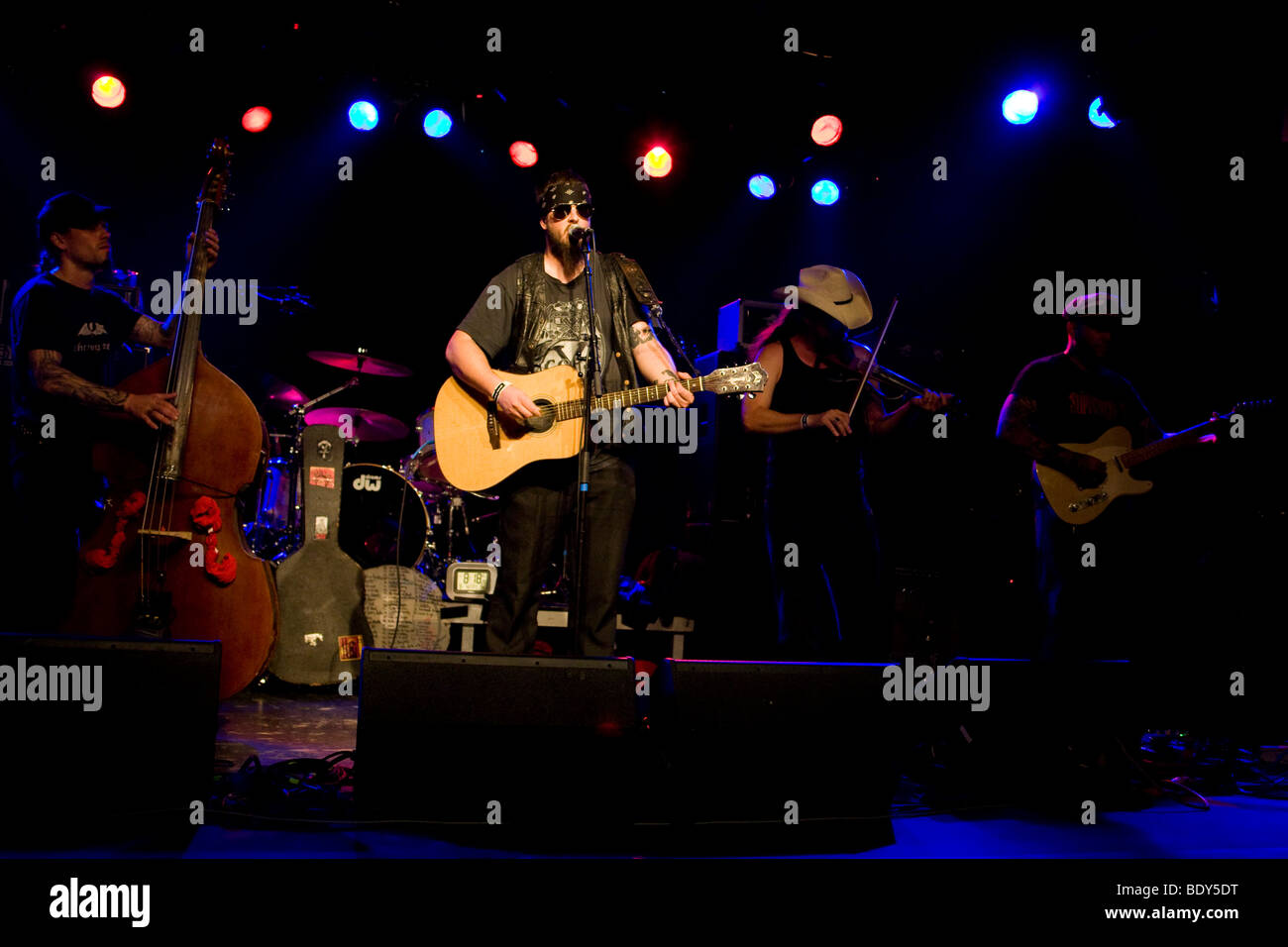 The U.S. country musician Bob Wayne live in the Schueuer concert hall ...