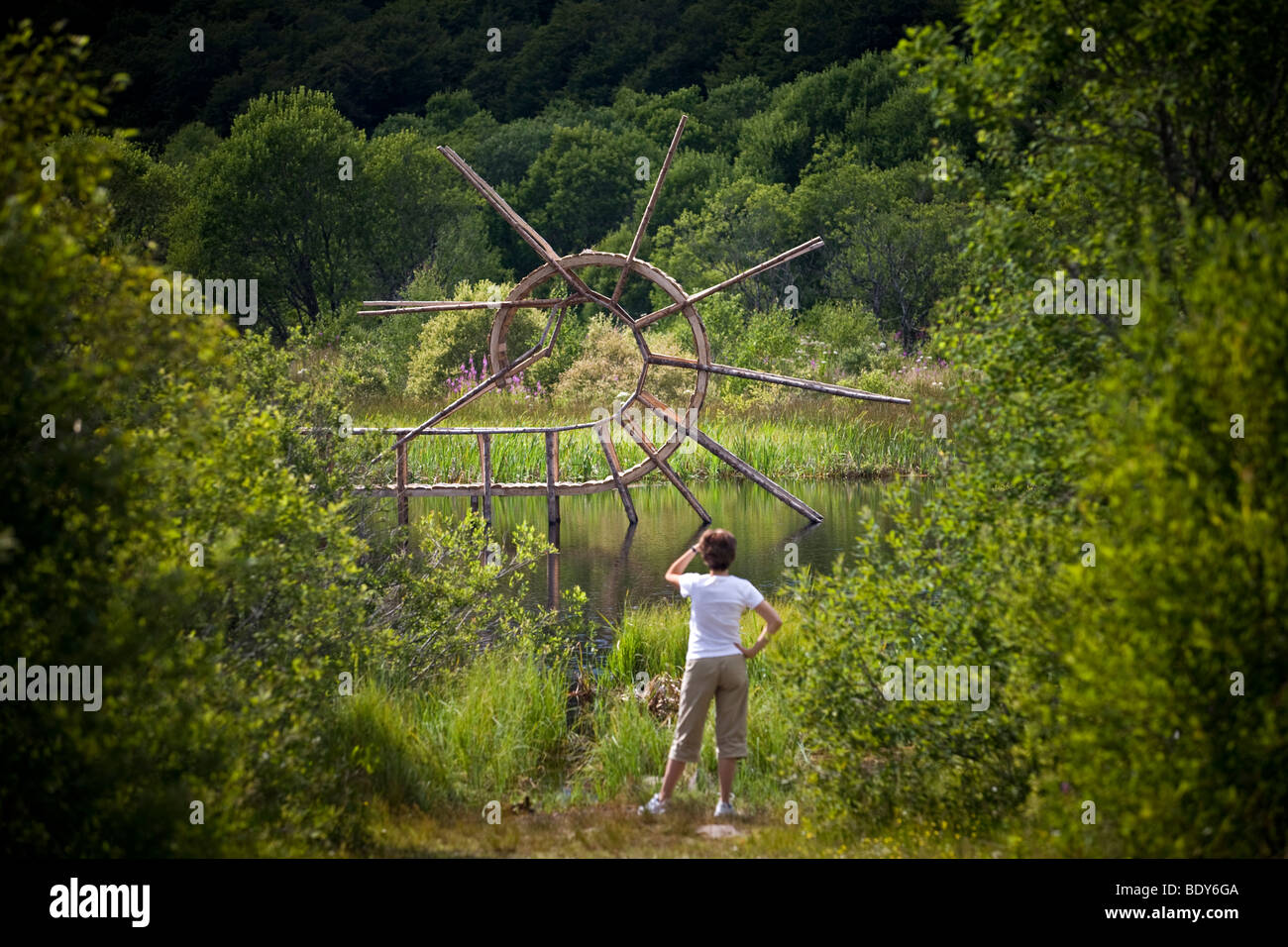 A Tanya Preminger's Land Art work (Puy de Dôme - France). Installation ...