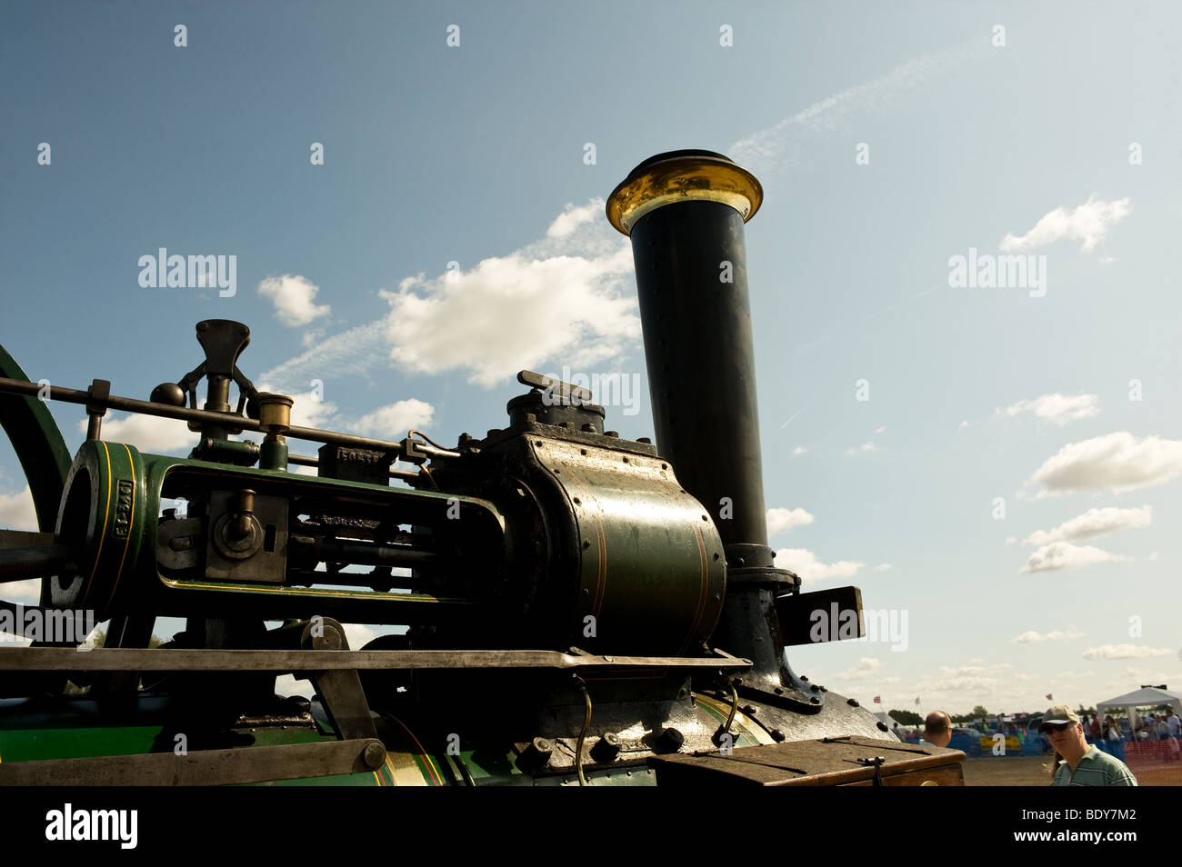 The cylinder block boiler barrel and chimney of a steam traction engine ...