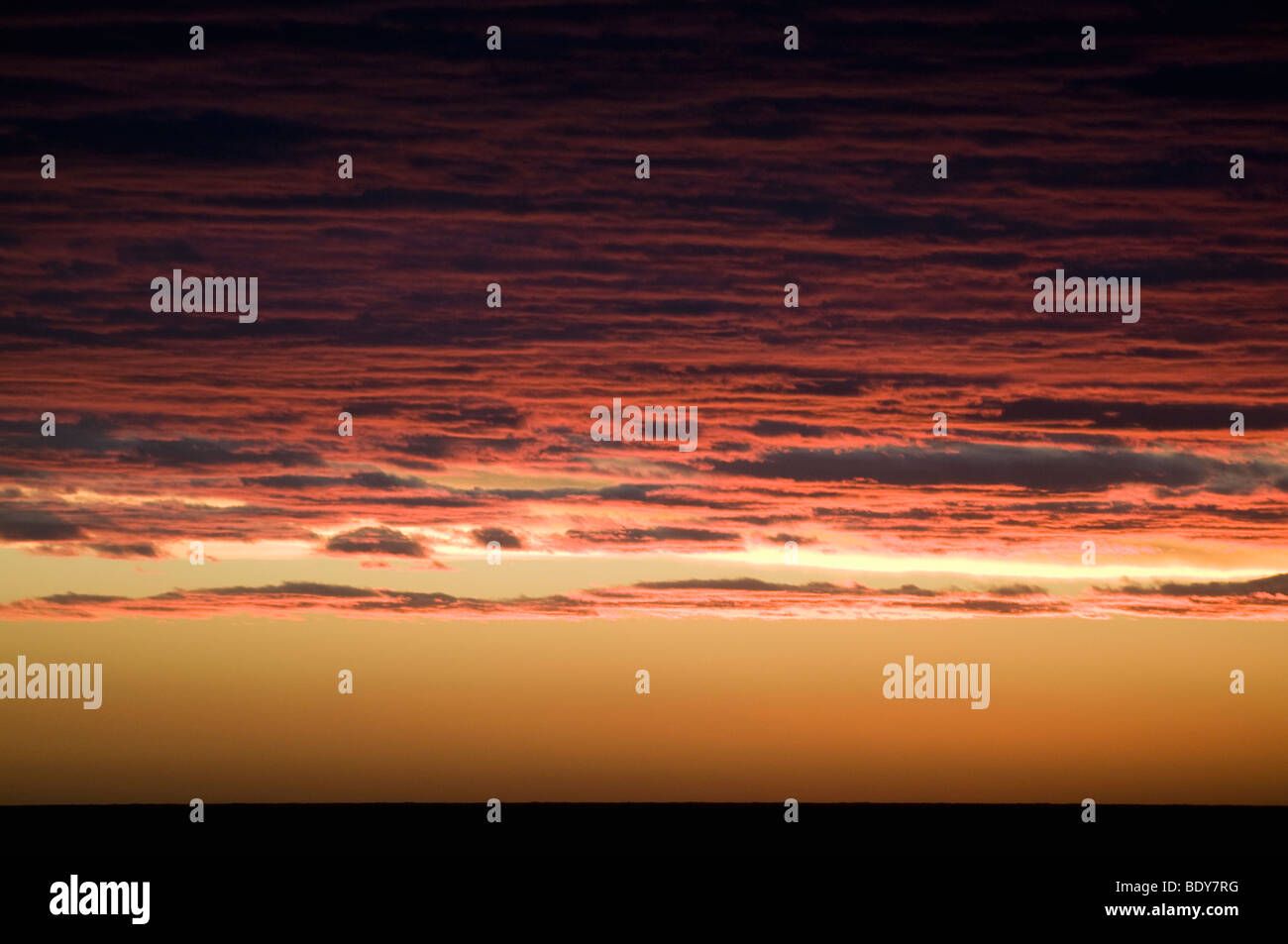 A red sky at sunset Stock Photo - Alamy