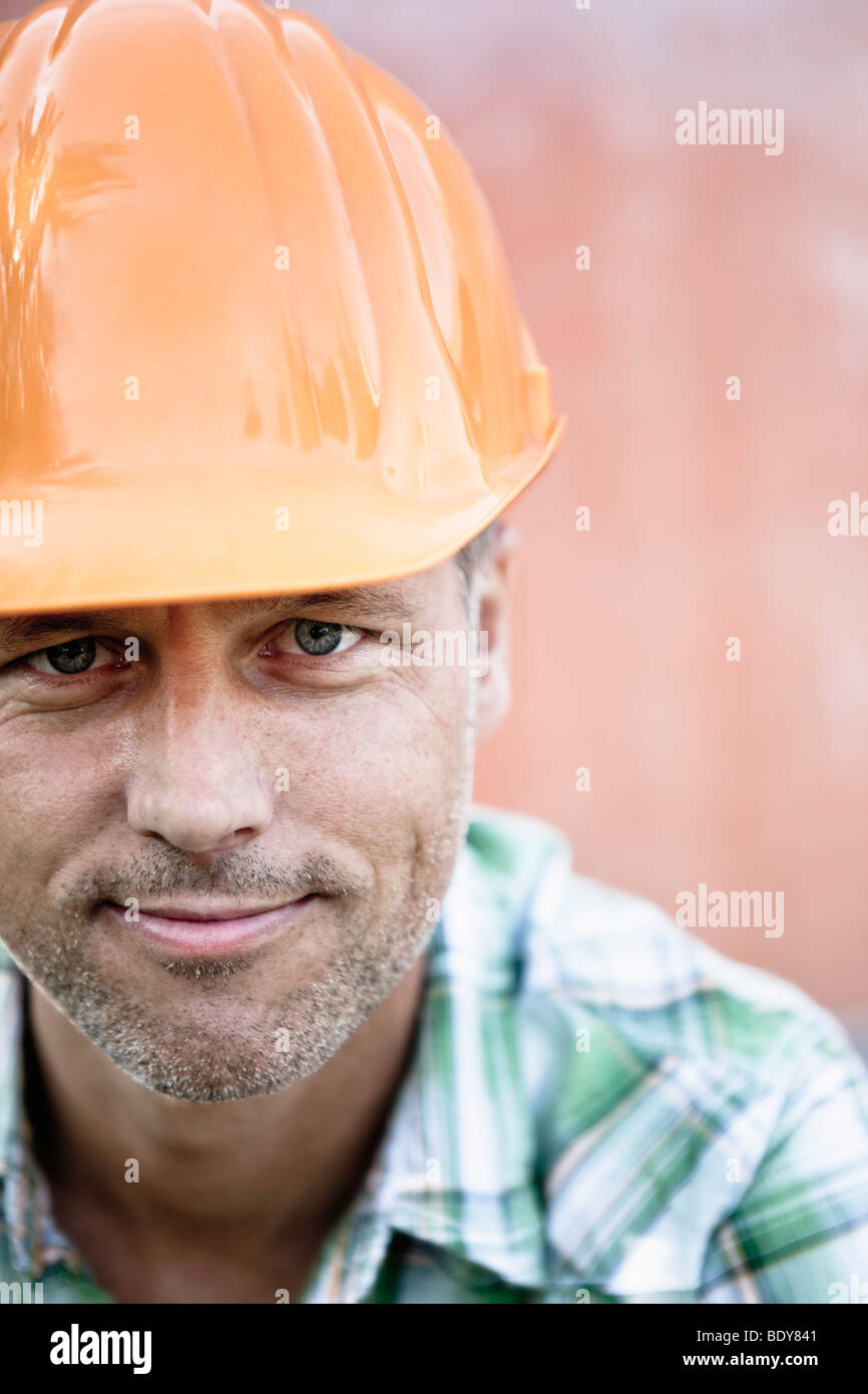 Construction Worker Portrait Stock Photo - Alamy