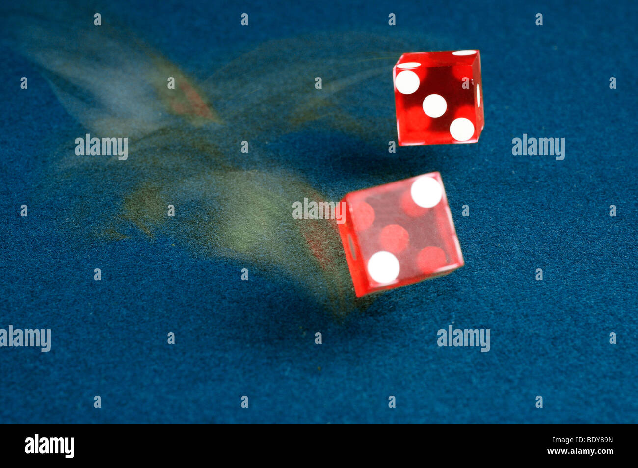 Rolling the dice red and blue hi-res stock photography and images - Alamy