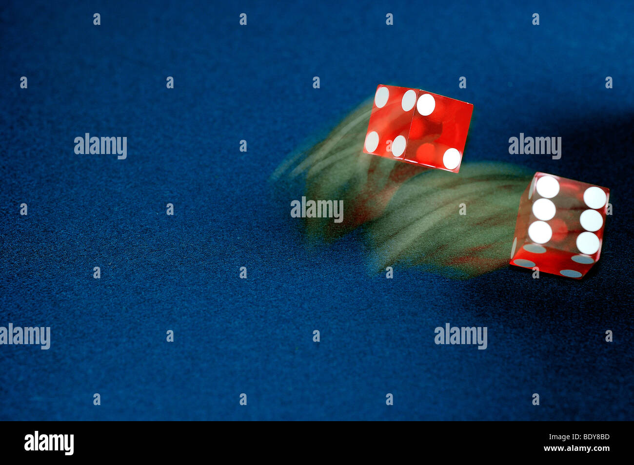 Rolling the dice red and blue hi-res stock photography and images - Alamy