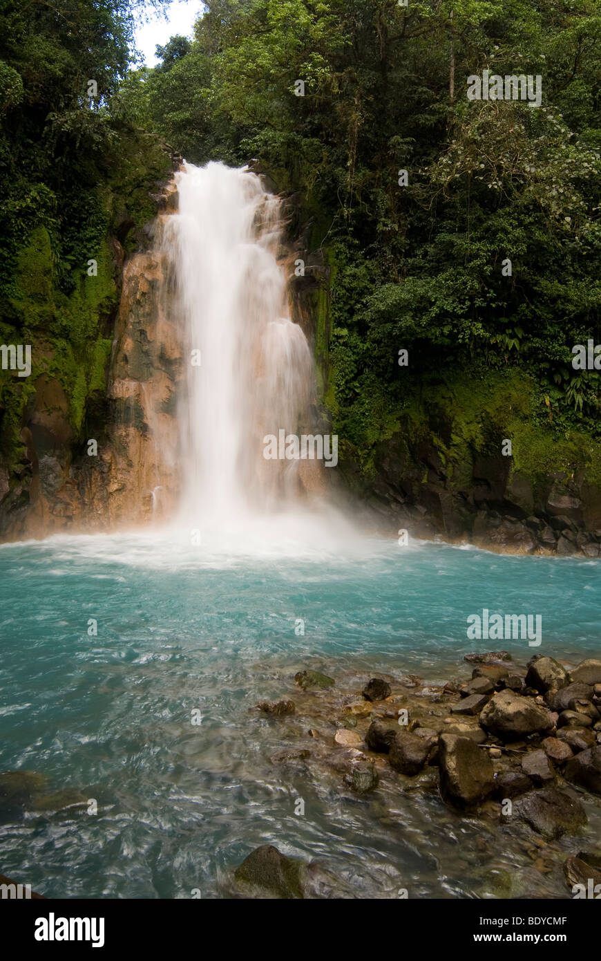 Waterfall at Rio Celeste, Tenorio Volcano National Park, Costa Rica ...