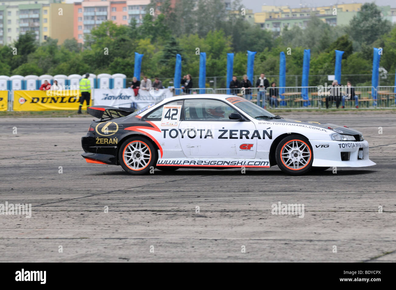Drift race in Warsaw, Poland Stock Photo - Alamy