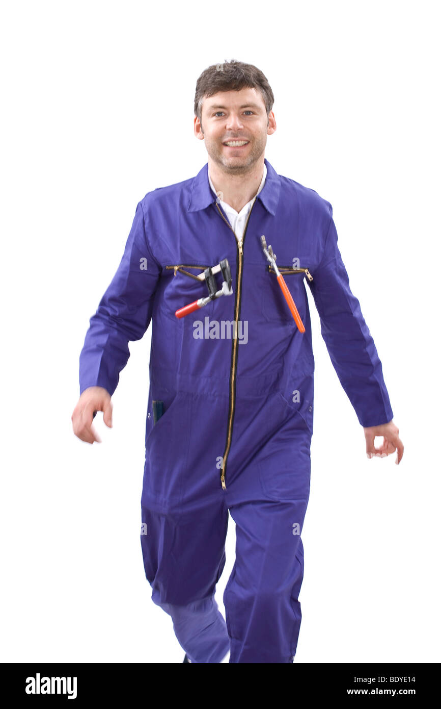 Workman tool wearing boiler suit hi-res stock photography and images ...
