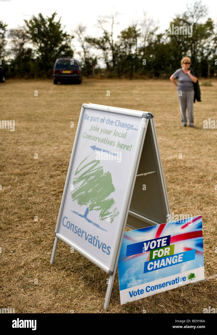 Advertising boards for the Conservative party. Photo by Gordon Scammell ...