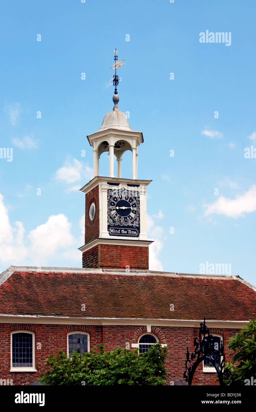 Mind the Time clock at a school in Matfield Kent Stock Photo - Alamy