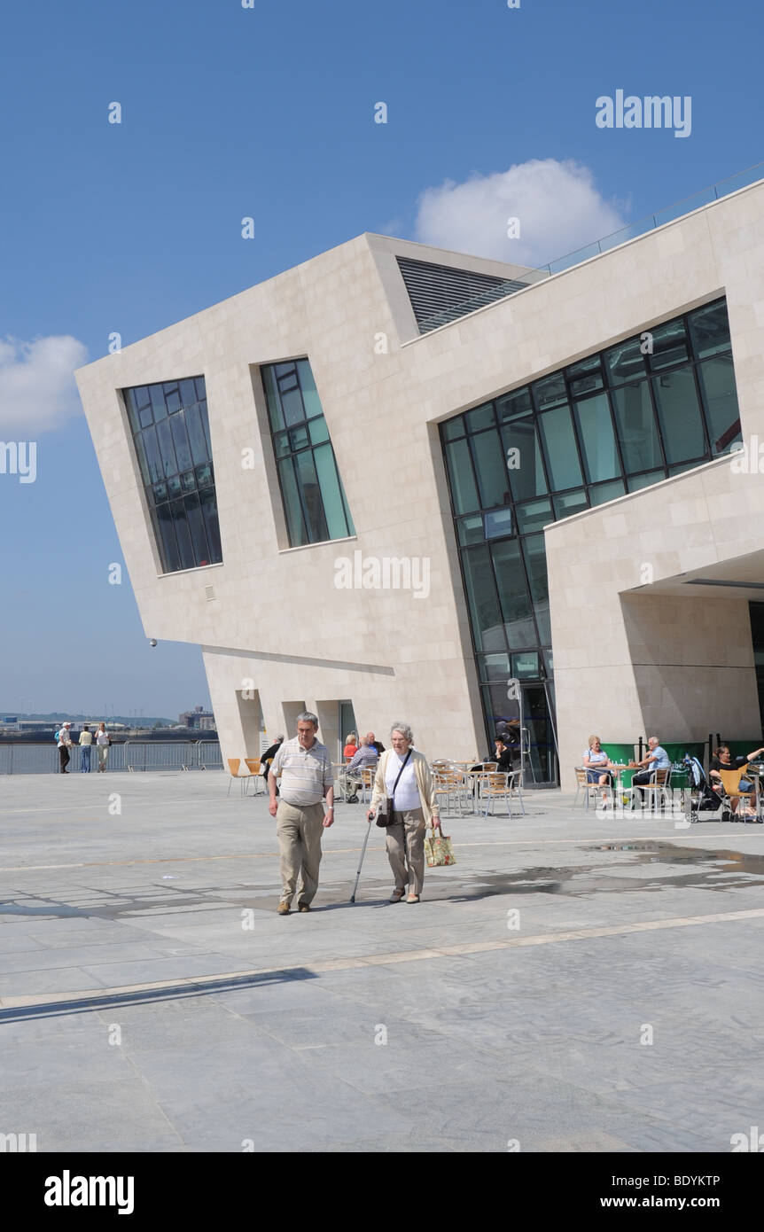Liverpool Pier Head ferry terminal located in front of The Three Graces ...