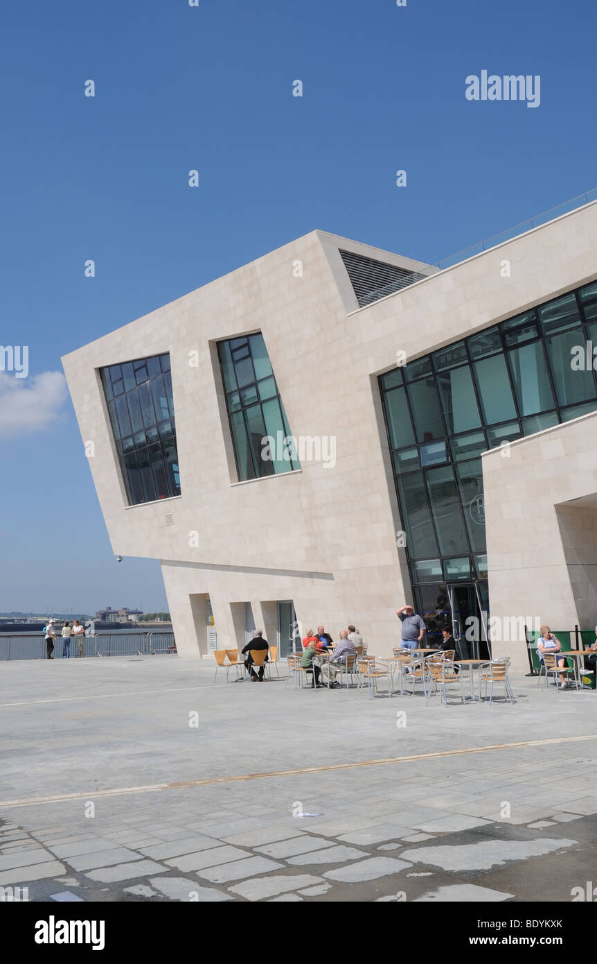 Liverpool Pier Head ferry terminal located in front of The Three Graces ...