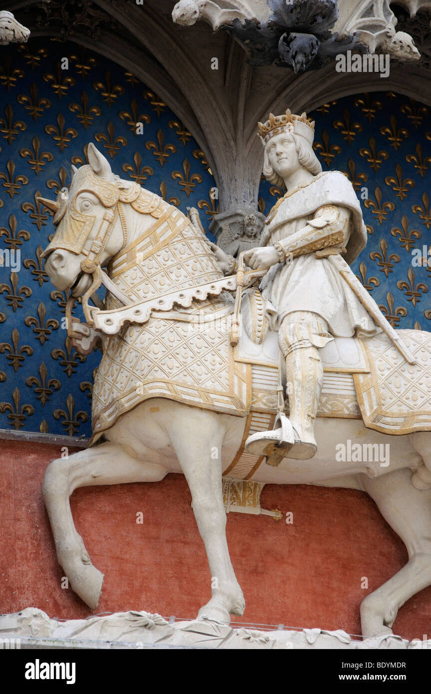 Statue Of Louis Xii At Chateau De Blois High Resolution Stock ...