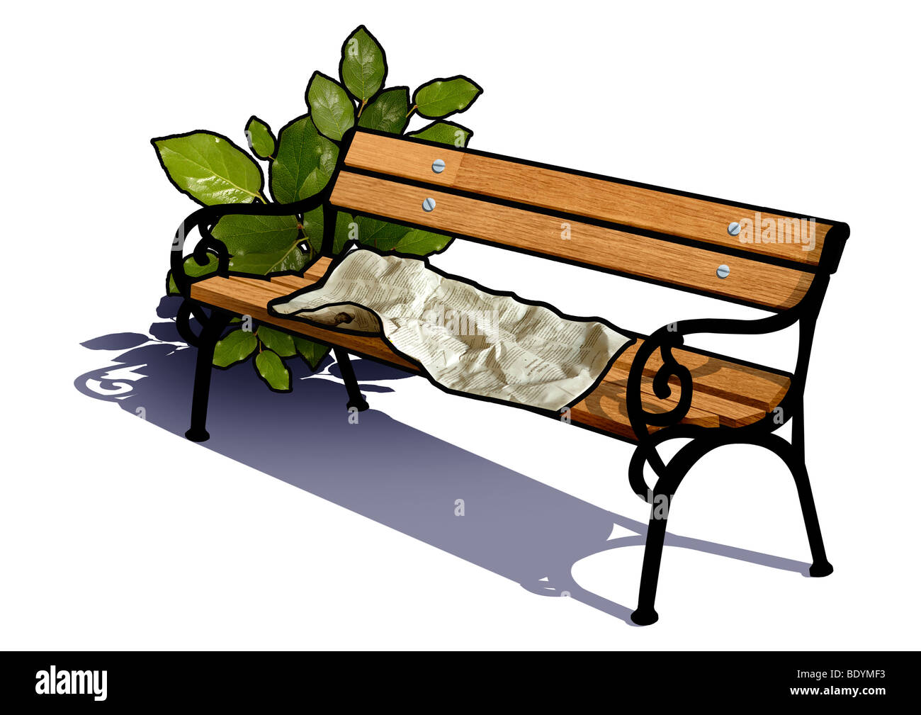 bench in park Stock Photo - Alamy