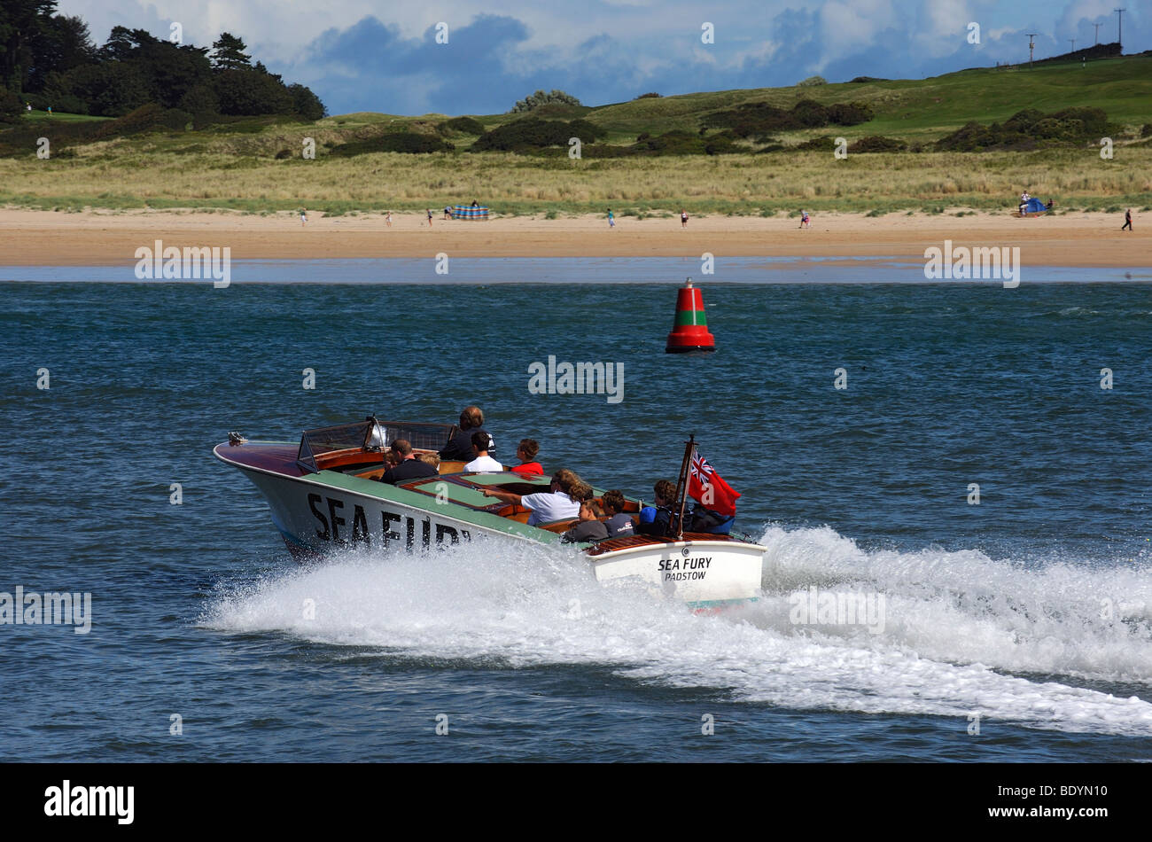 Speed boat 'Sea Fury" taking day trippers for a joy ride in Padstow ...