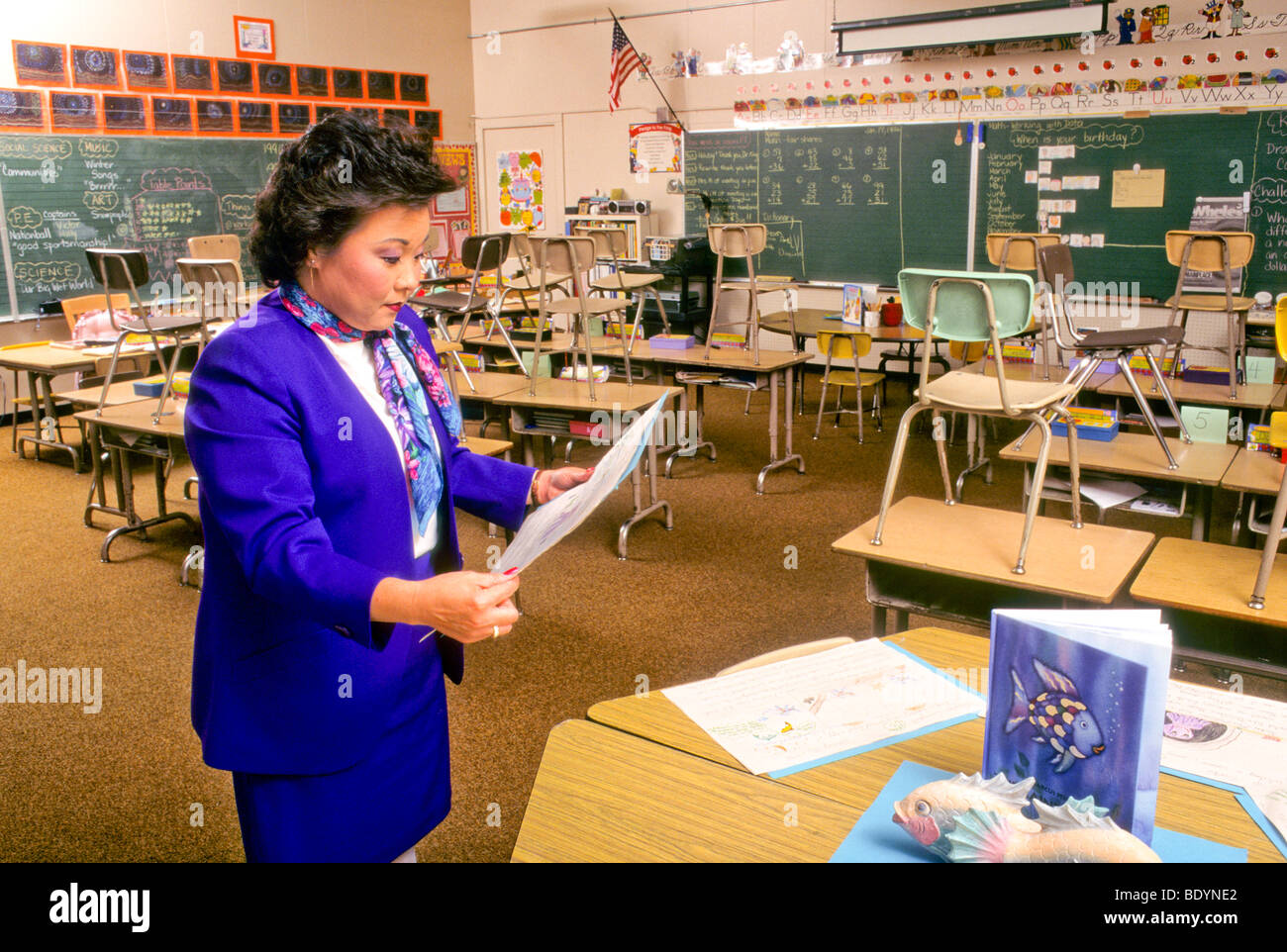 Teacher write lesson plan hi-res stock photography and images - Alamy
