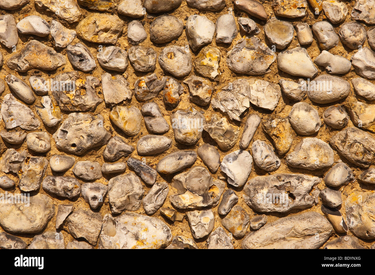 A close up of a flint wall in the uk Stock Photo - Alamy