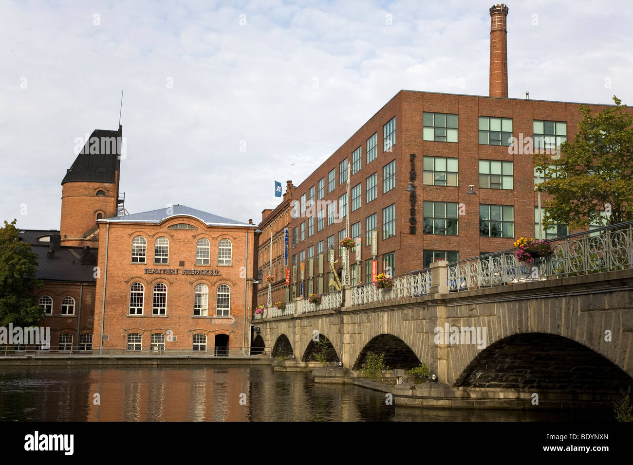 The red brick Teatteri Frenkell, a theatre in the city of Tampere ...