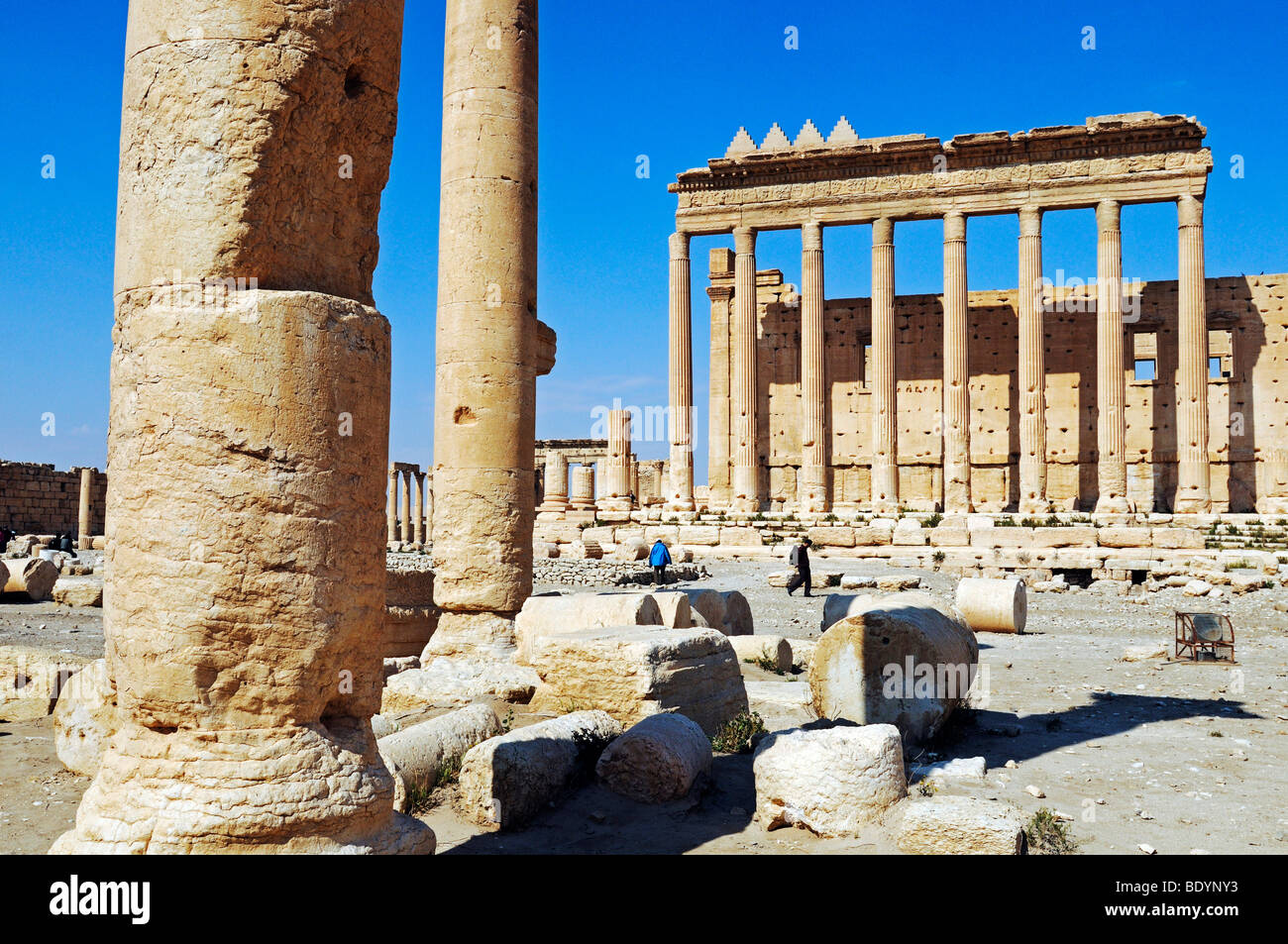 Temple of Baal, Aglibol, Yarhibol, in the ruins of the Palmyra ...