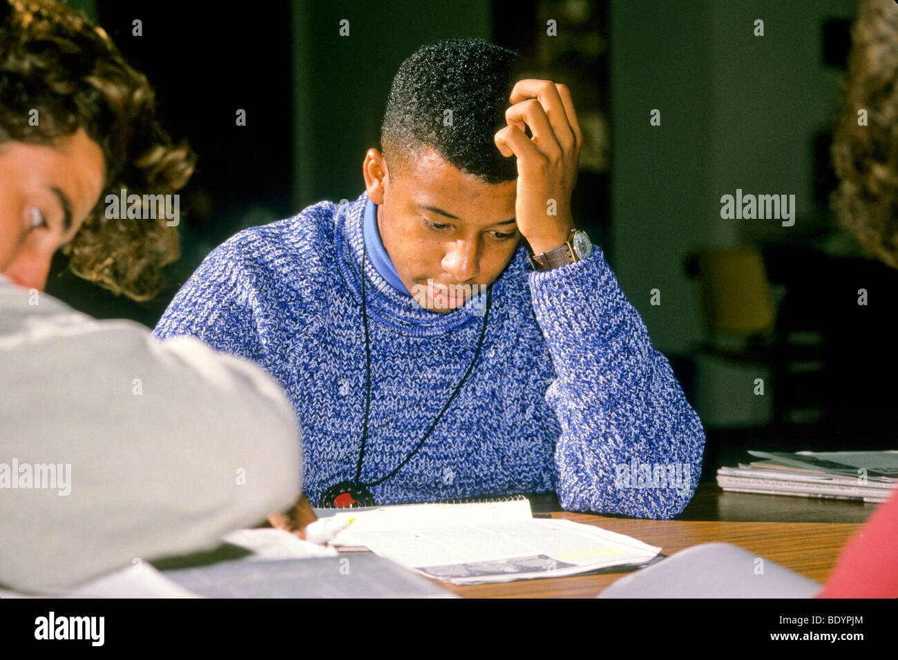 exam class serious Stock Photo - Alamy