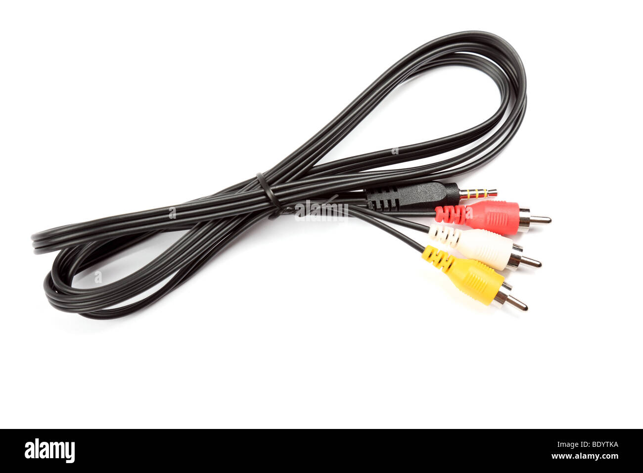 Video cable for digtal camera isolated on white background Stock Photo ...