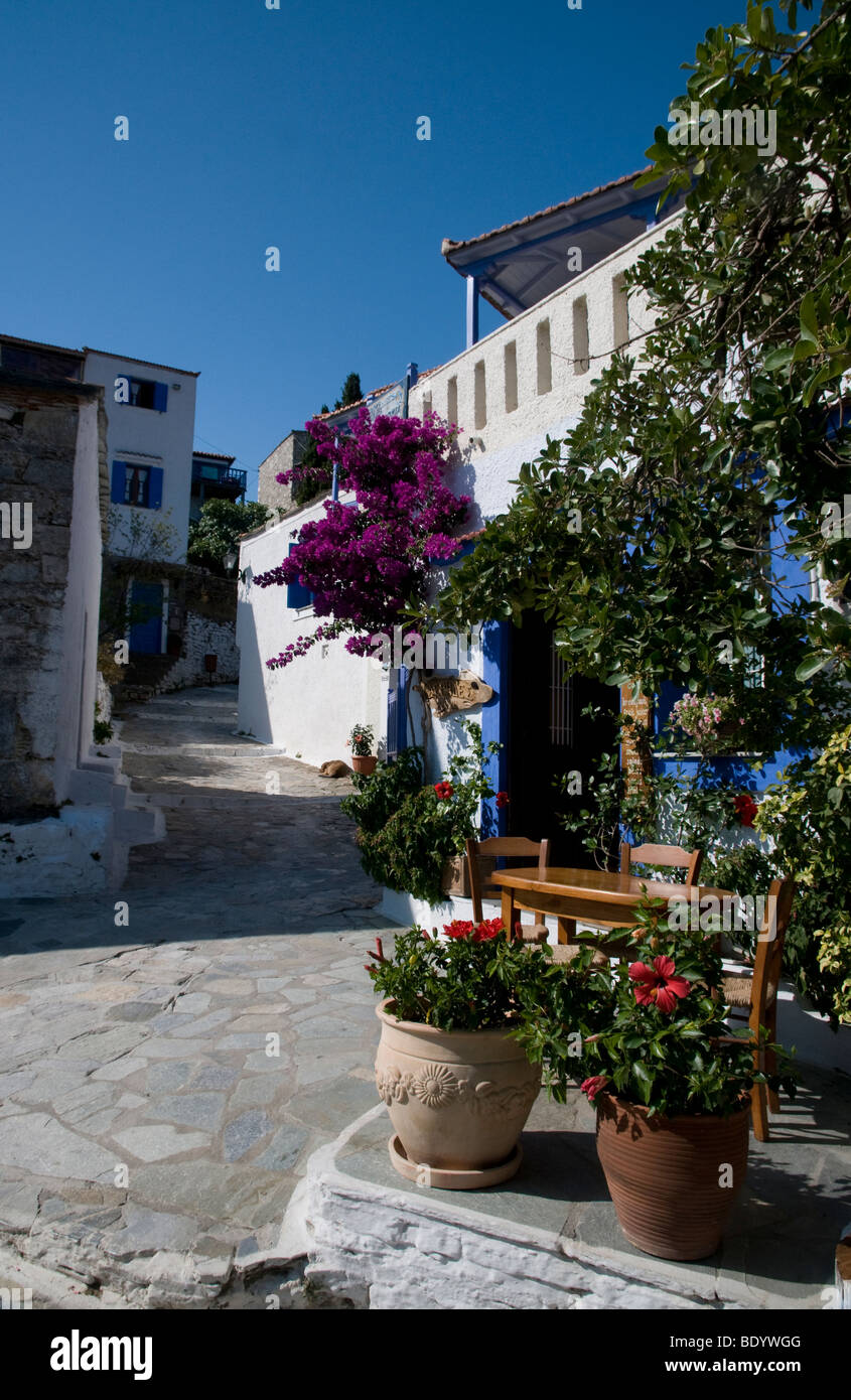 Square in the old town alonissos hi-res stock photography and images ...
