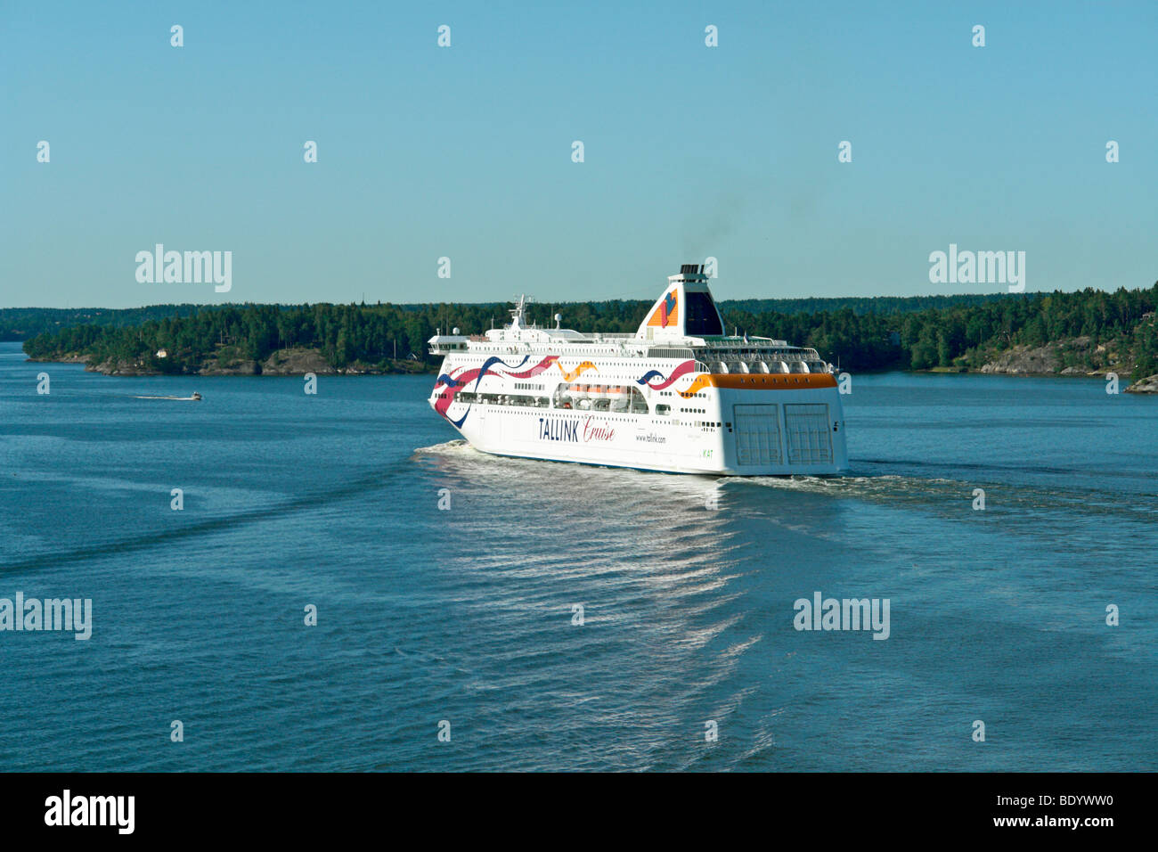 The Tallink Baltic cruise ferry Baltic Queen sails through the ...